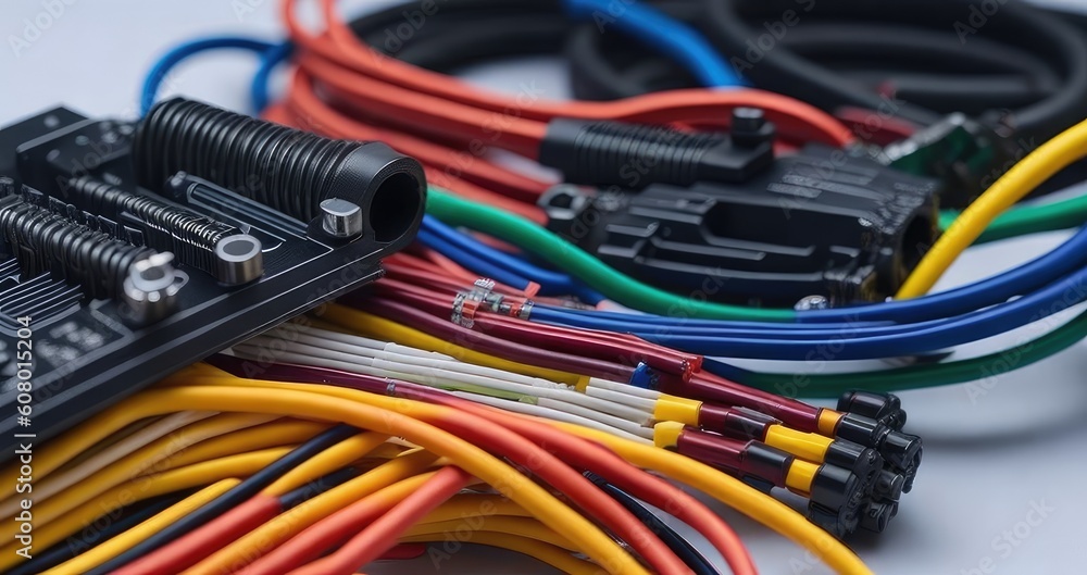 Colorful wire harness and plastic connectors for vehicles, automotive ...