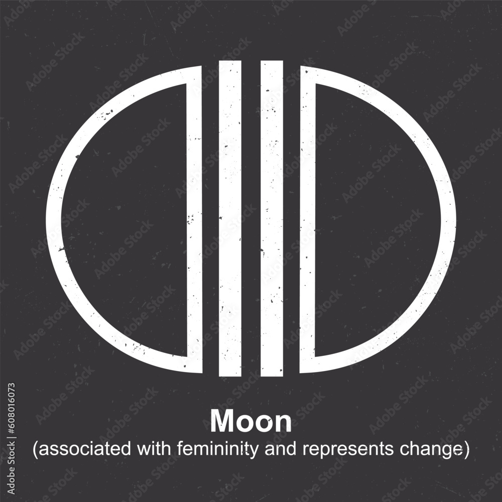 Moon (associated with femininity and represents change) - Berber Symbol ...