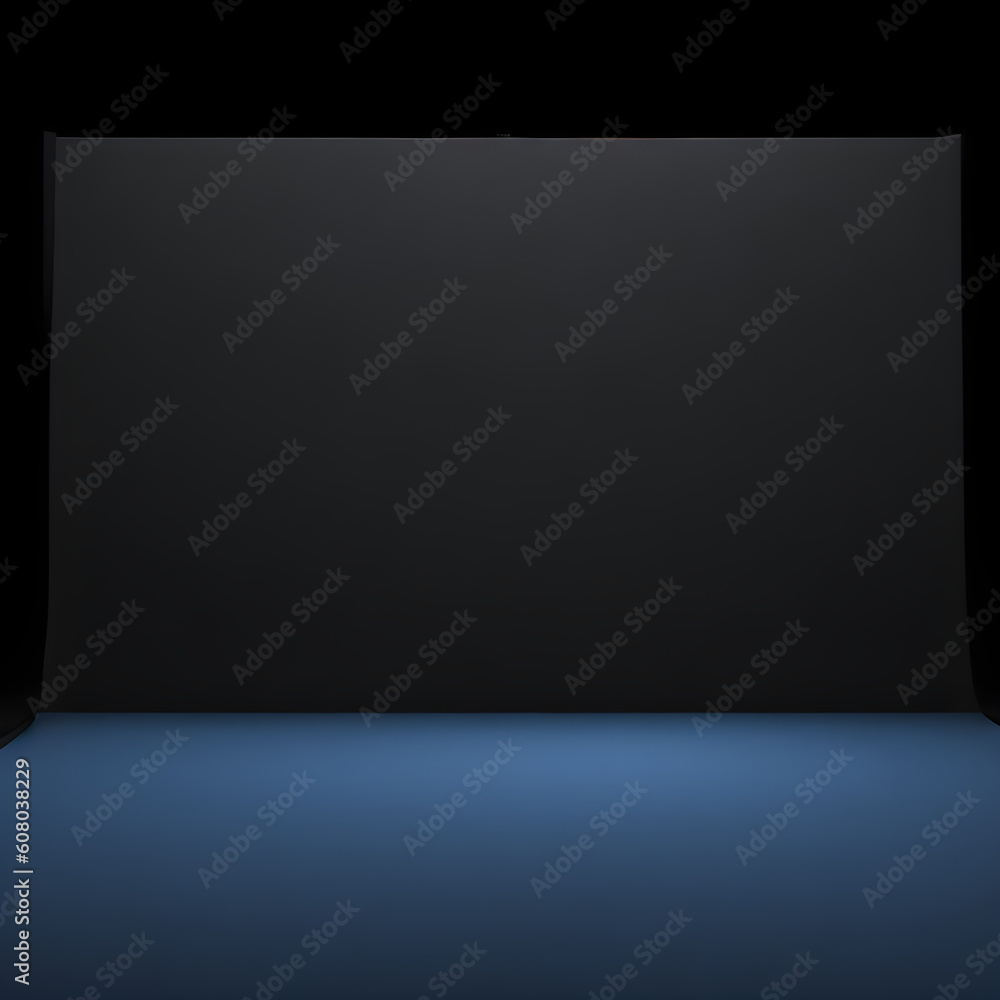 Abstract blue studio background for product presentation empty room ...