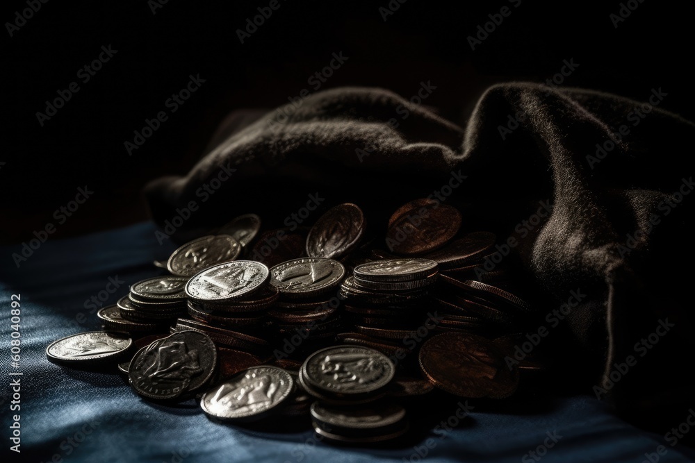 Judas 30 pieces of silver, sack thirty coins biblical symbol betrayal ...