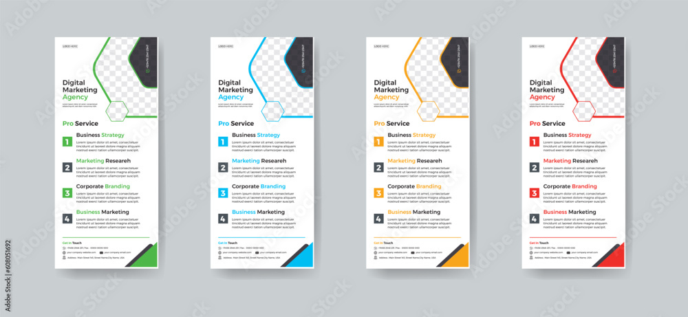 Creative Modern Corporate DL Flyer Design. DL Flyer design. Pink ...