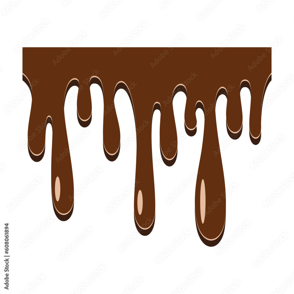 Seamless dripping chocolate border. Dripping chocolate border isolated ...