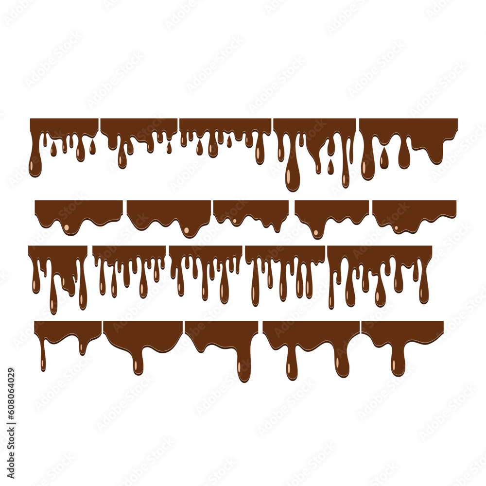 Vecteur Stock Seamless dripping chocolate border. Dripping chocolate ... Vecteur Stock Seamless dripping chocolate border. Dripping chocolate ...