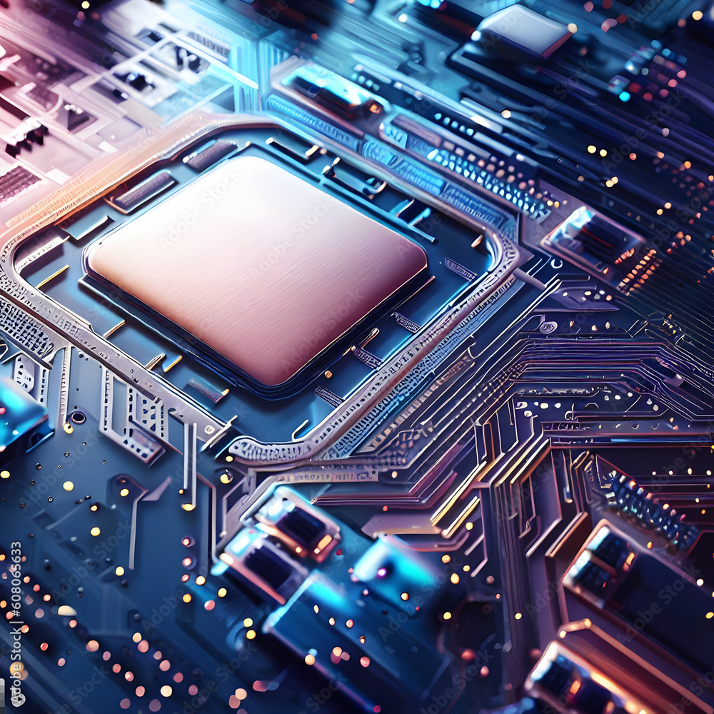 Capture the sleek and powerful design of a cutting-edge processor ...