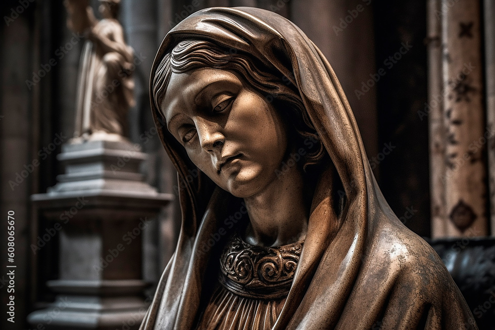 statue, sculpture, religion, art, monument, stone, woman, religious ...