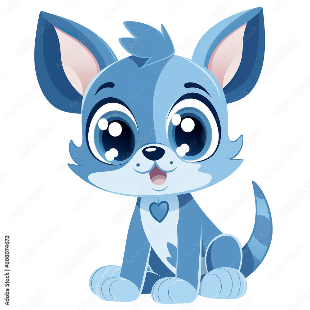 bluey files and cricut clipart white background, generat ai Stock ...