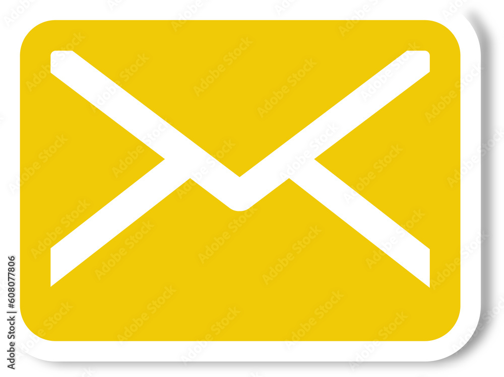 Digital png illustration of yellow envelope icon on transparent ...