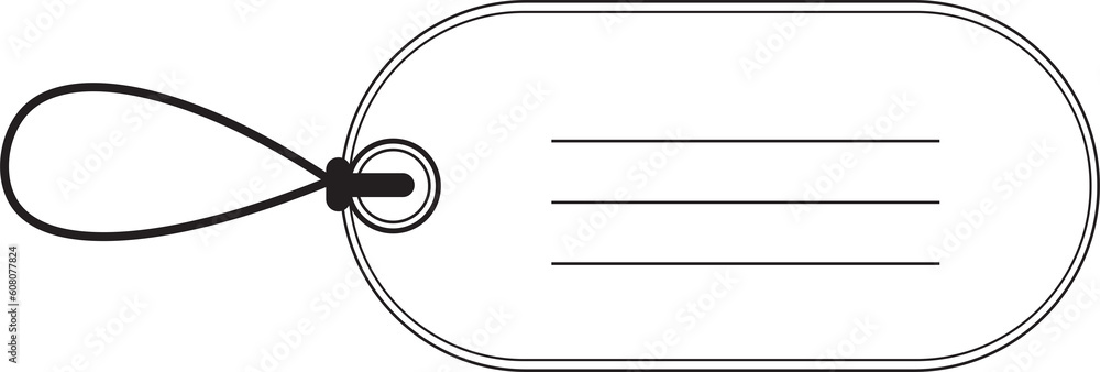 Digital png illustration of white name tag with copy space on ...