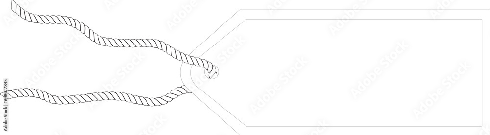 Digital png illustration of white name tag with copy space on ...