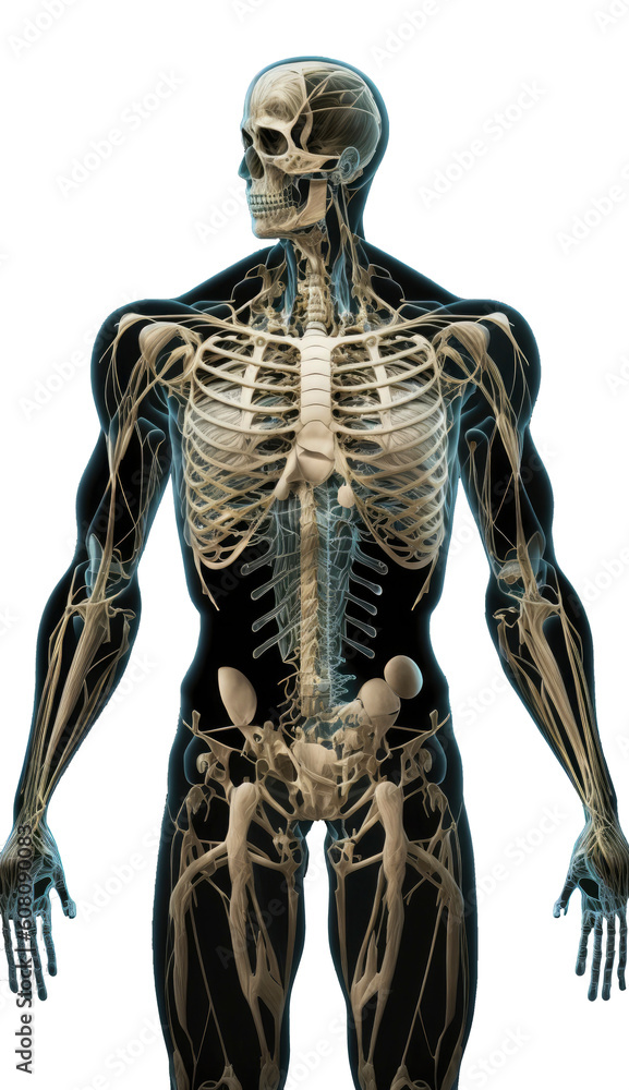 full Human body anatomy. 3d rendering, anatomical drawing, body ...