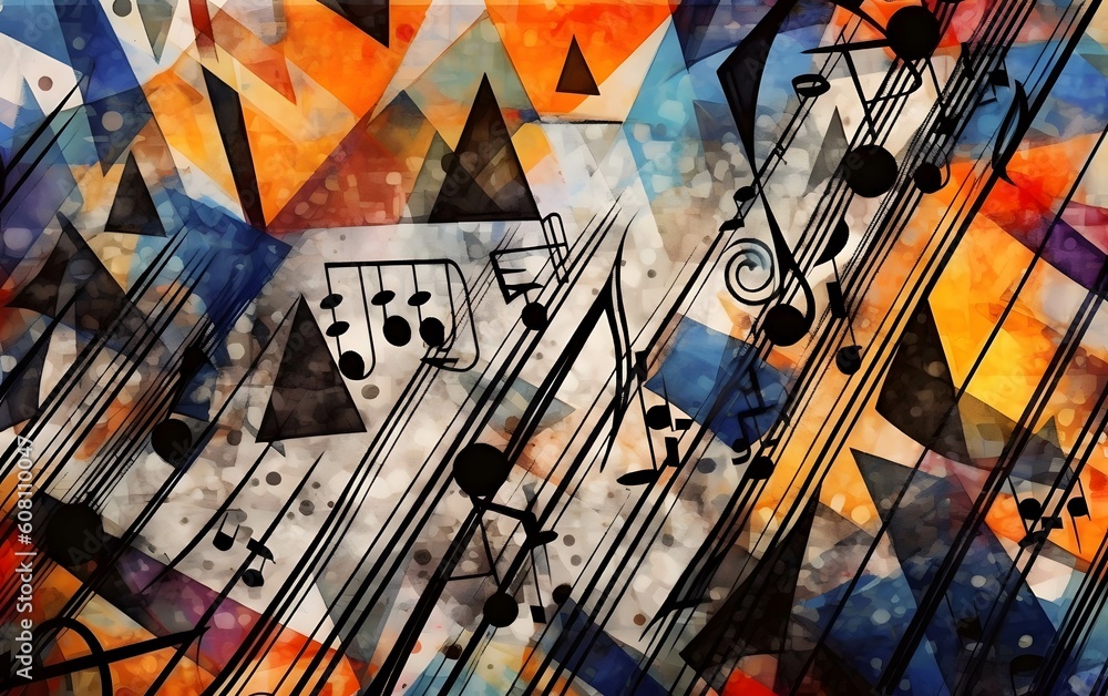 Rhythmic energy of hip-hop through a dynamic blend of triangular shapes ...