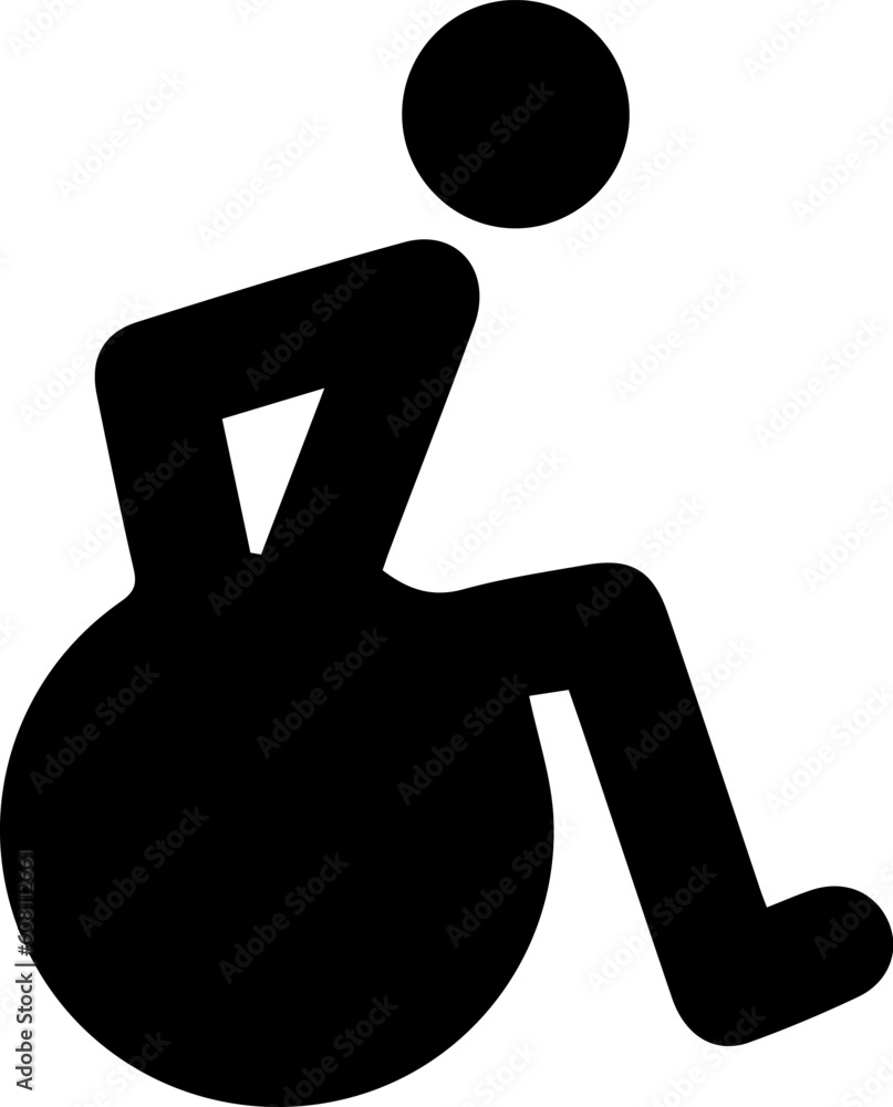 Wheelchair vector icon eps 10. Simple isolated illustration. Wheelchair ...