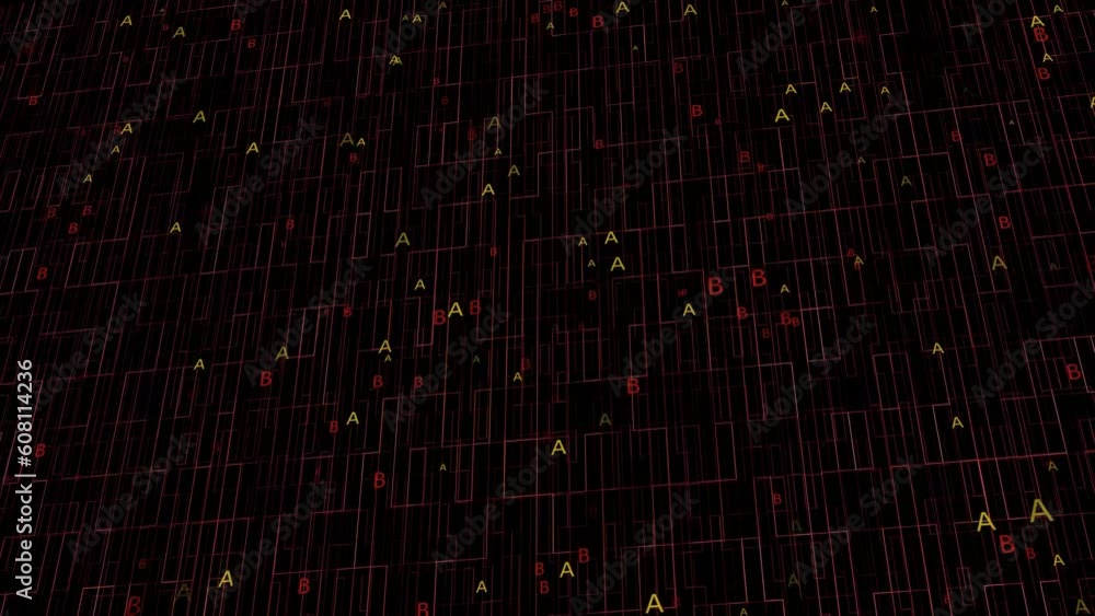 Vintage typography animation with alphabet letters - motion background ...