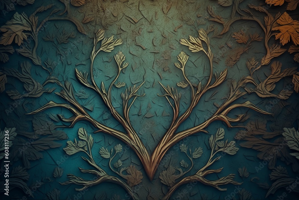 Vintage Medieval Nature Texture Background - Retro Nature-Inspired ...