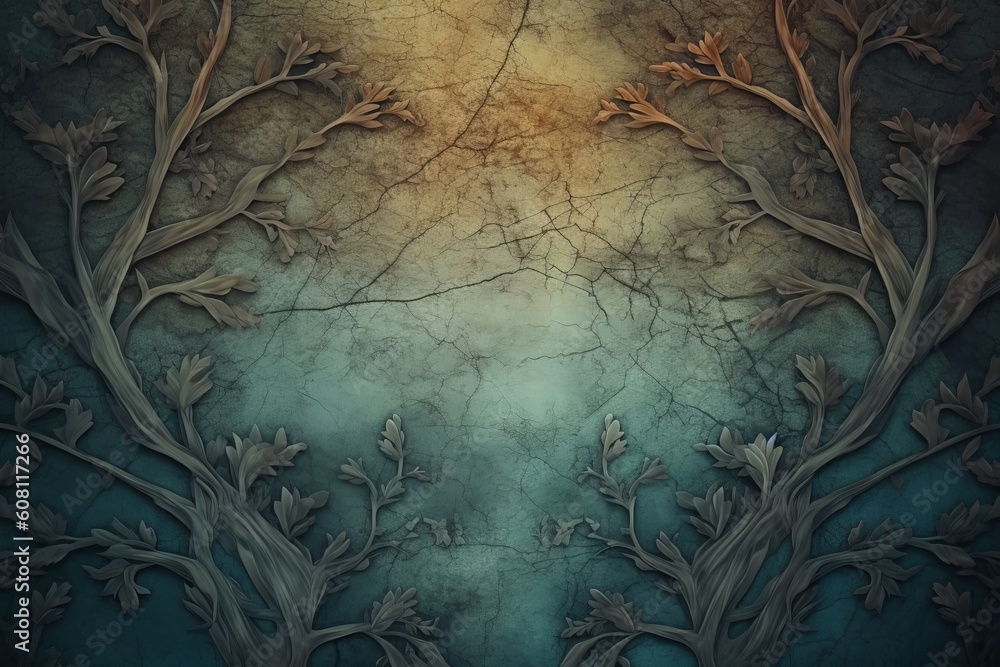 Vintage Medieval Nature Texture Background - Retro Nature-Inspired ...