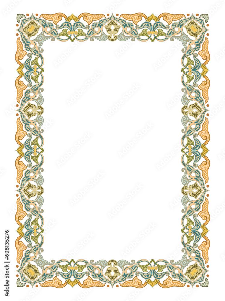Quran book border, and islamic arabic border design, pattern design ...