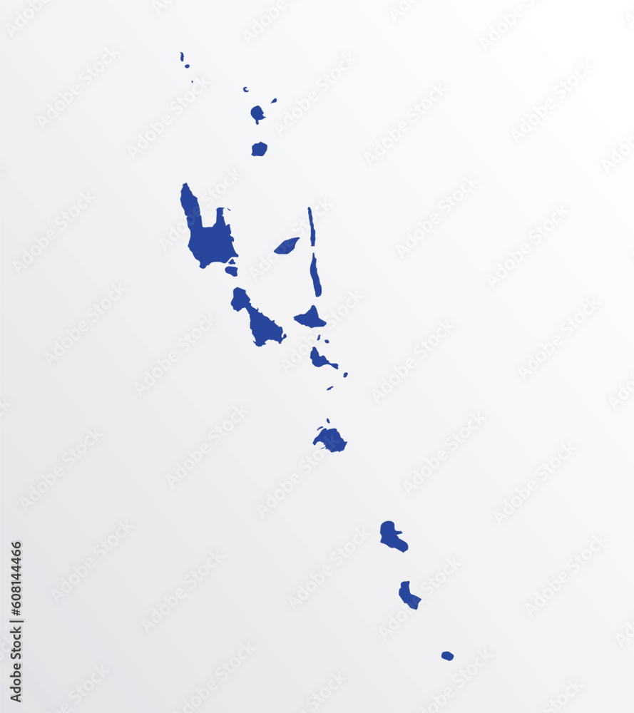 Vanuatu map vector illustration. blue color on white background Stock ...