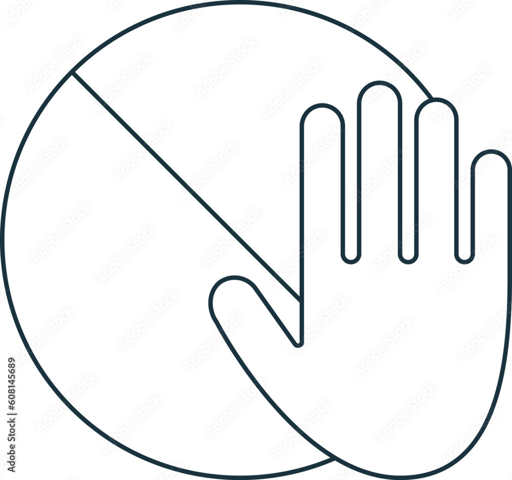 Not allowed icon. Monochrome simple sign from freedom collection. Not ...