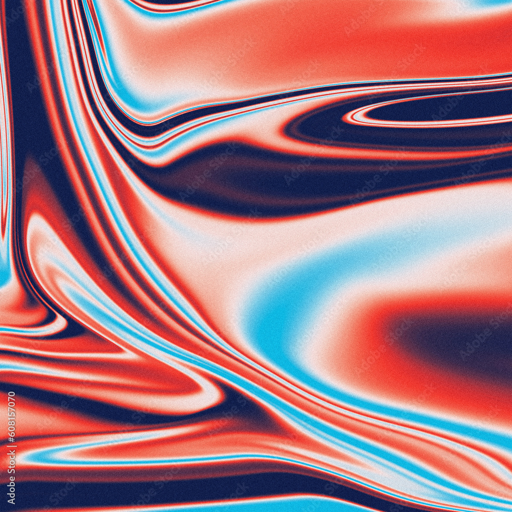 Abstract liquid gradient background. Distorted wave, grainy texture ...