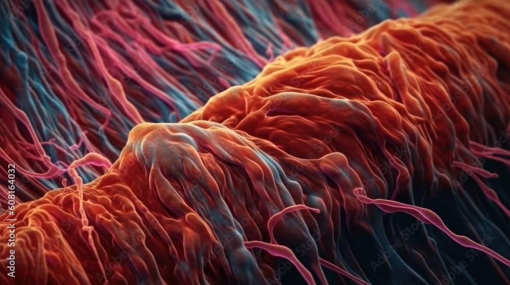 Vivid Microscopic View of Muscle Cells for Medical Presentations ...