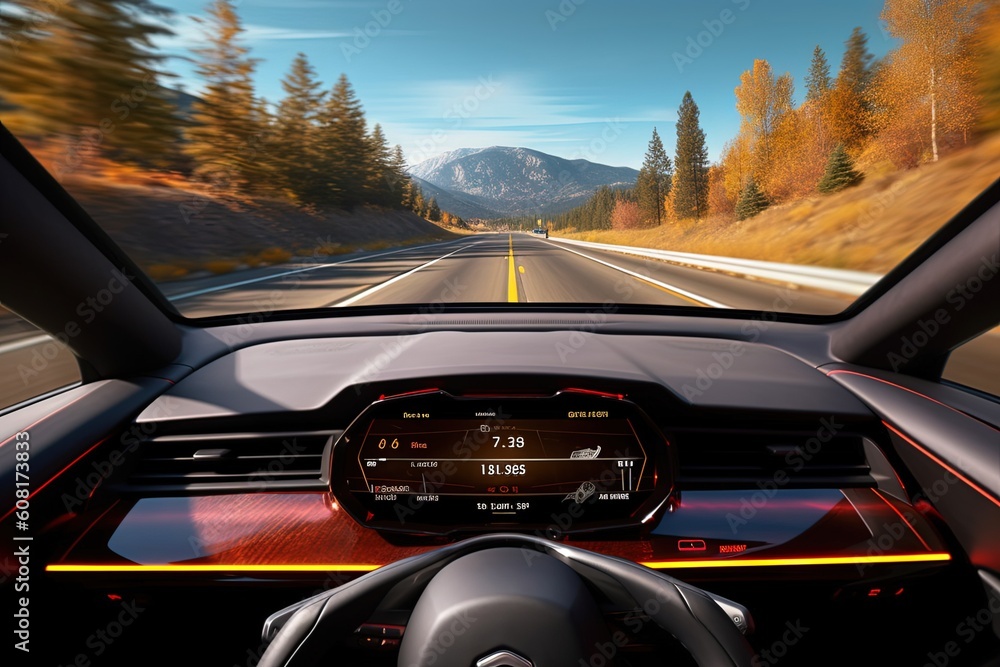 Heads - up display system in sports cars that projects vital ...