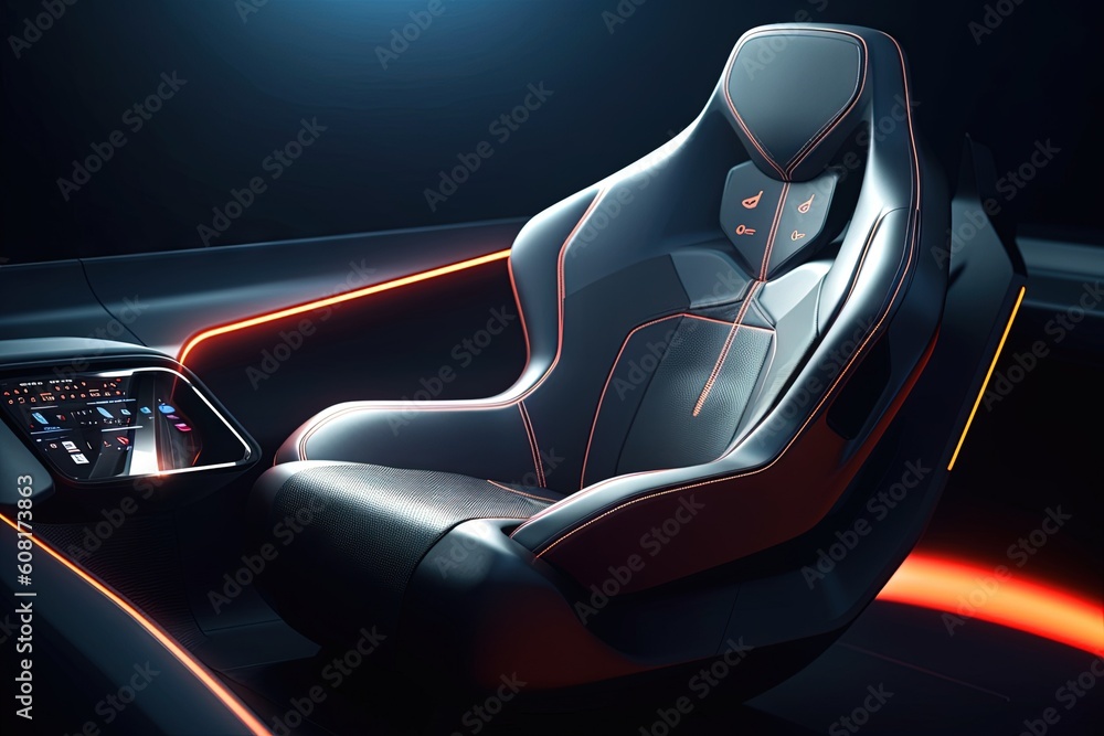 Sports car seats equipped with advanced biometric sensors that monitor ...