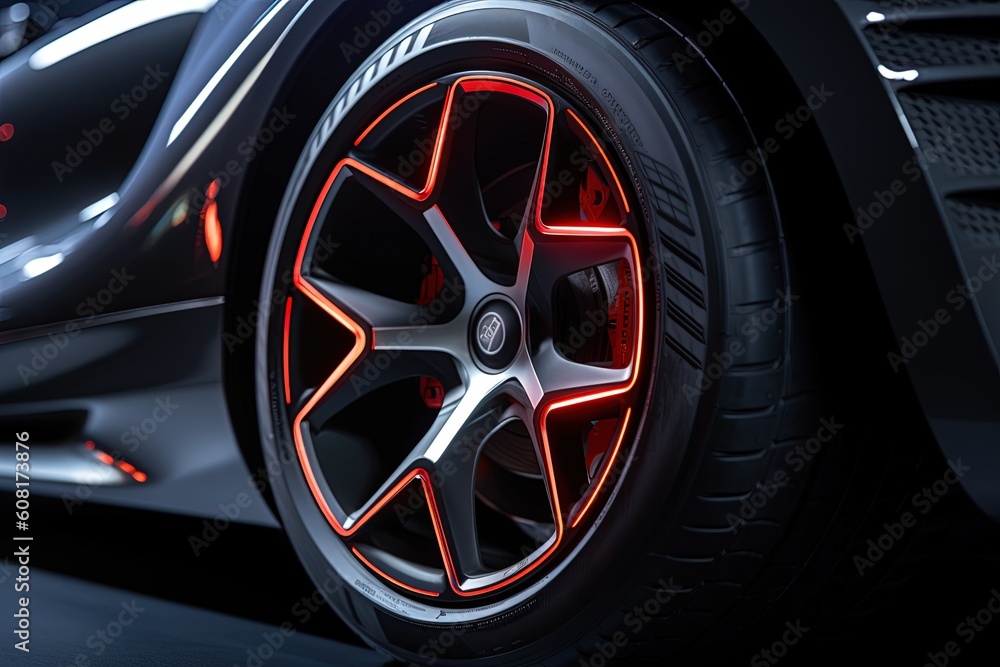 Sports car wheels featuring embedded micro - cameras and sensors ...