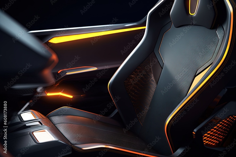 Sports car seats equipped with advanced biometric sensors that monitor ...