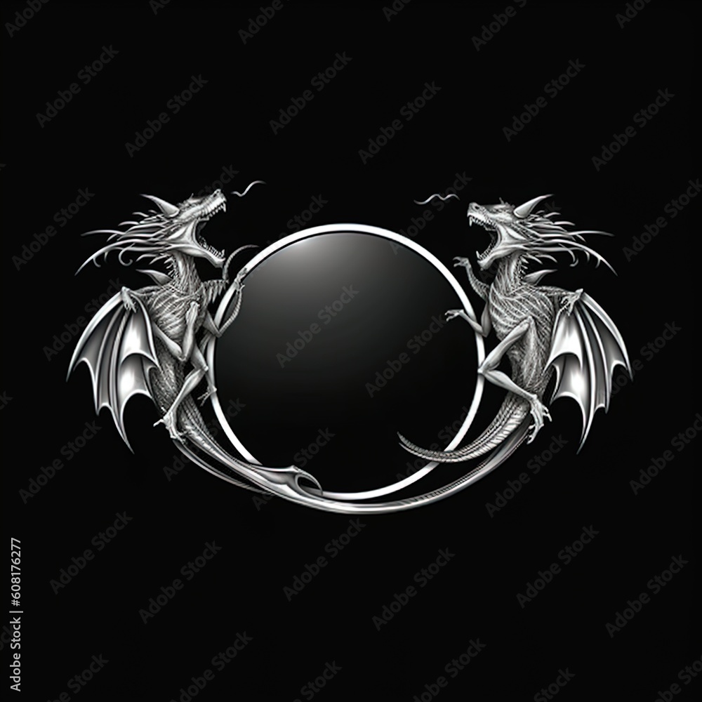 Elegant high fantasy border in silver. Perfect for fantasy, high ...