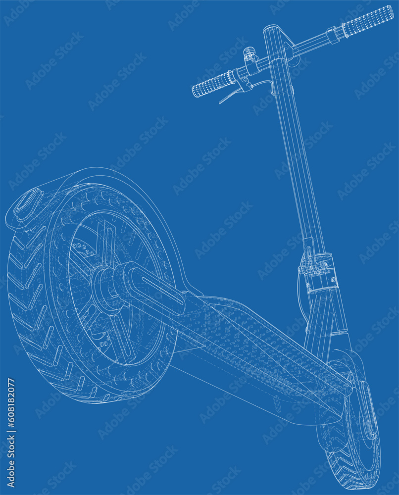 Vector Illustration of Scooter. The layers of visible and invisible ...