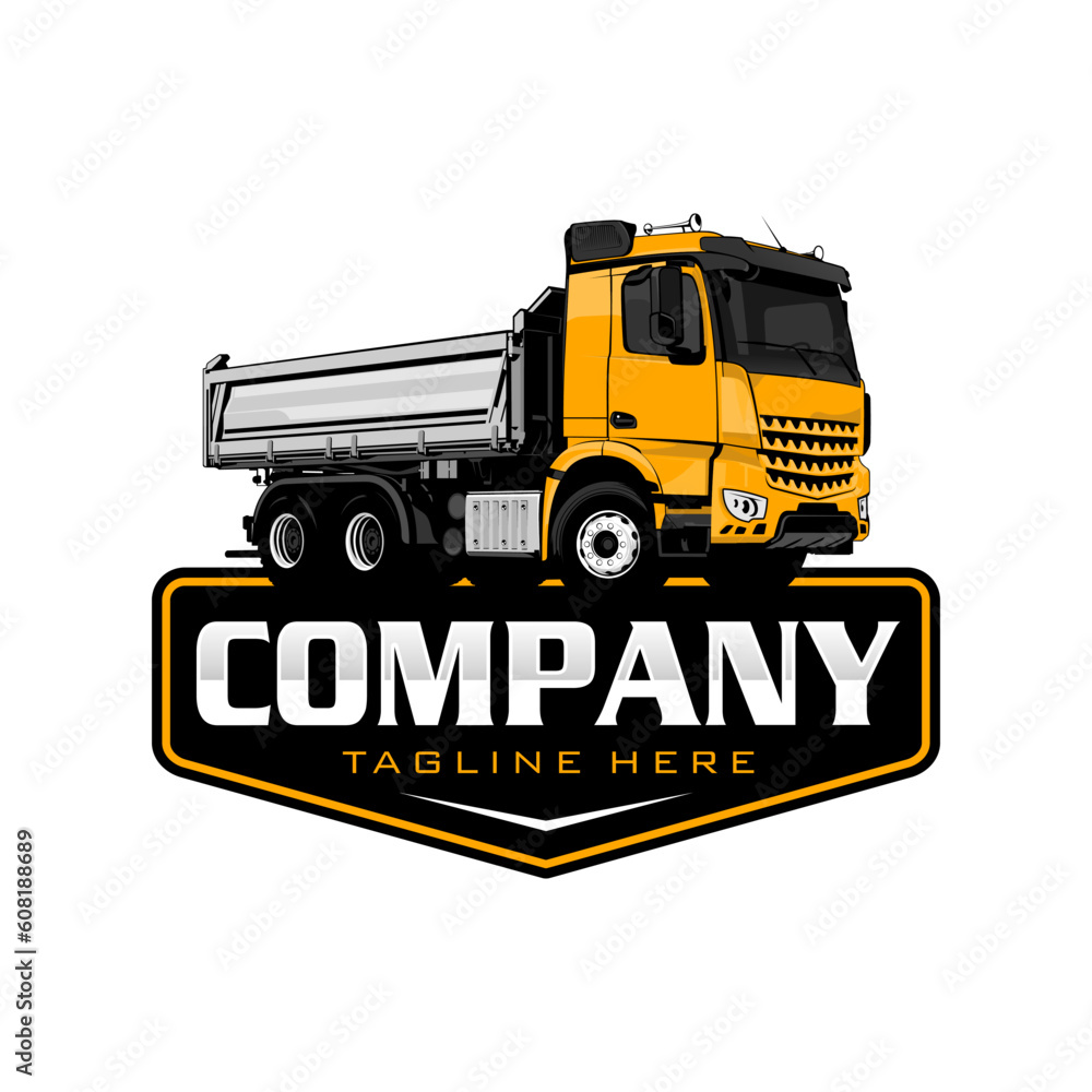 Logo Truck tripper Editable yellow color Stock Vector | Adobe Stock