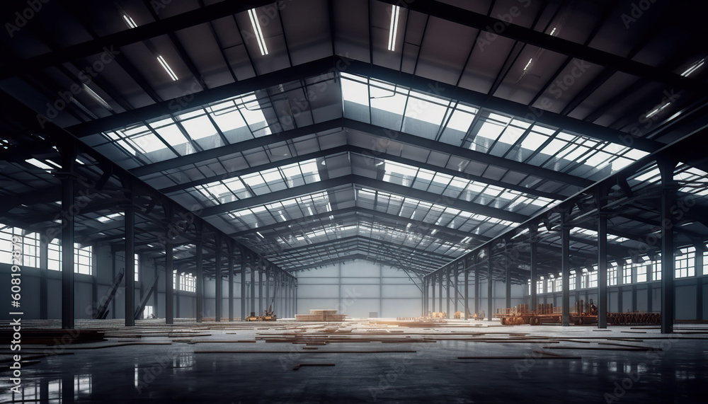 steel frame structure under construction Stock Illustration | Adobe Stock