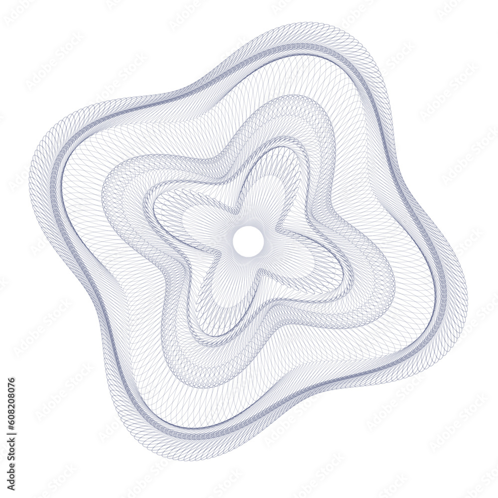Watermark. Guilloche rosette element. Digital watermark for Security ...