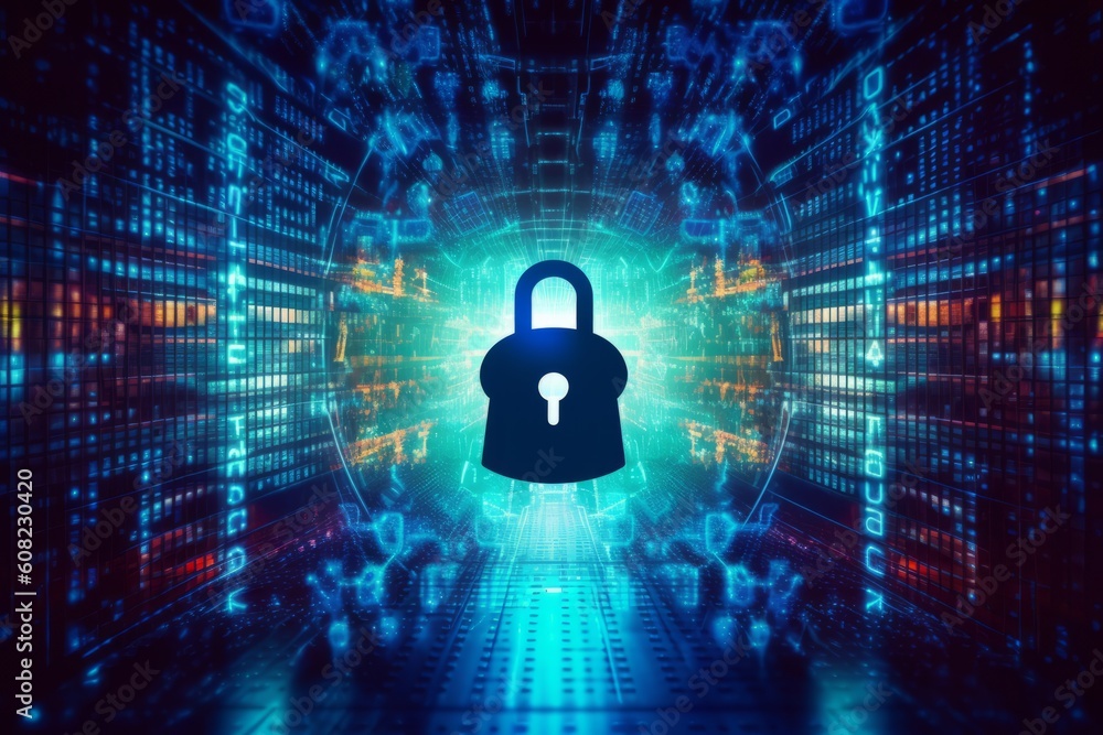 ภาพประกอบสต็อก Cybersecurity and Data Protection - An image ...