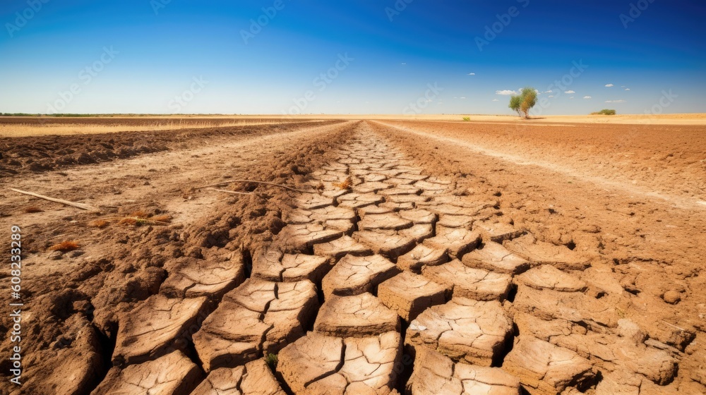 The drought has taken its toll on the once fertile farmland, leaving ...