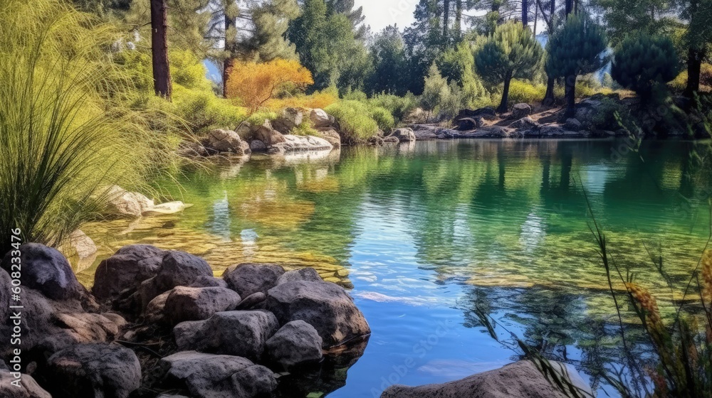 The mesmerizing beauty of an enchanted lake captures the imagination ...