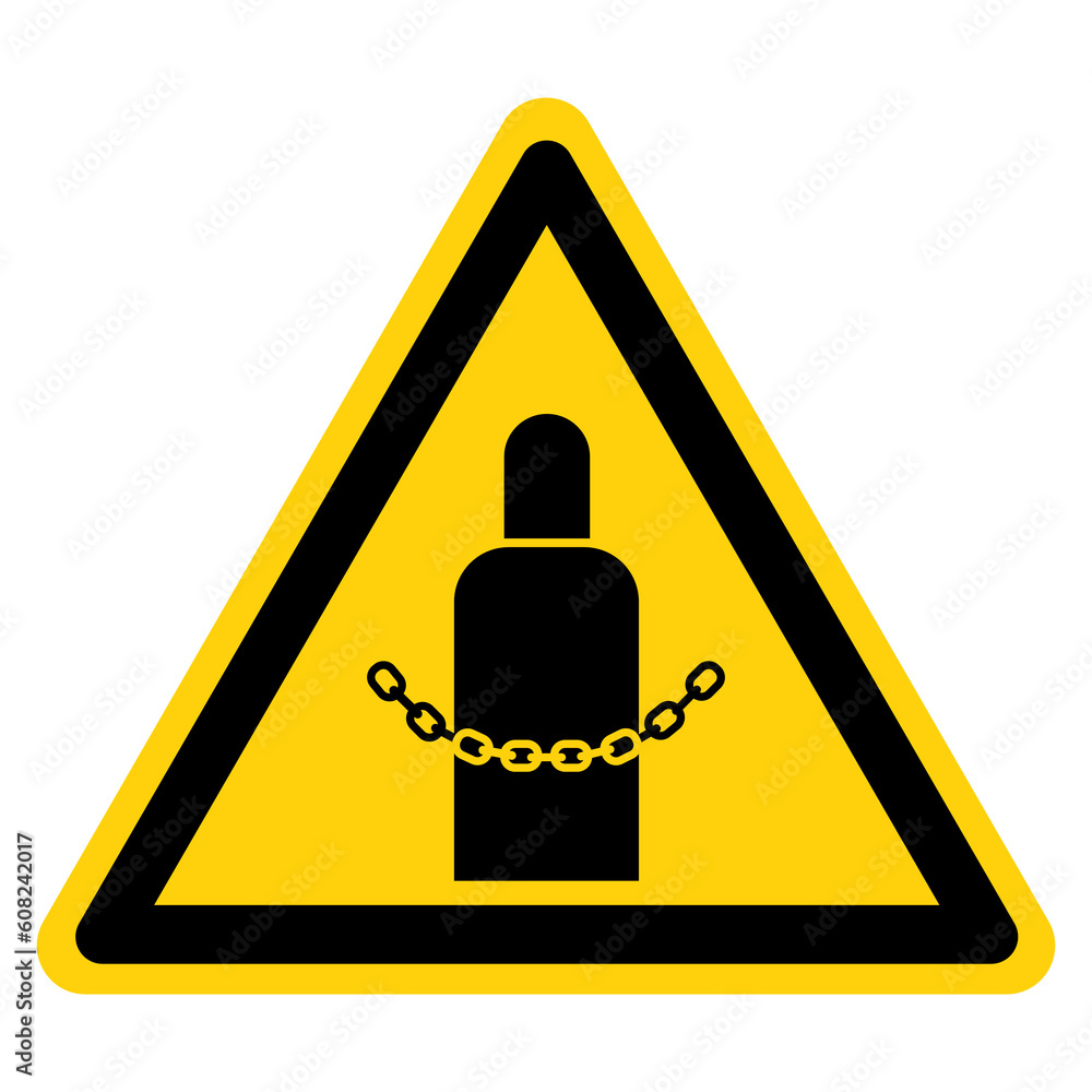 Secure Gas Cylinders Symbol Sign ,Vector Illustration, Isolate On White ...
