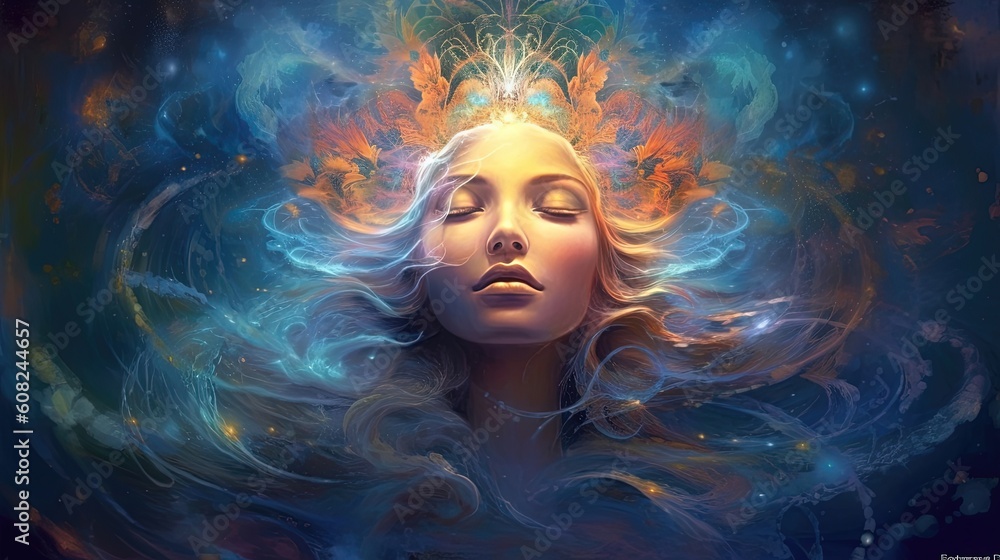 Ilustrace „Explore the enigmatic astral realm, where the essence of ...