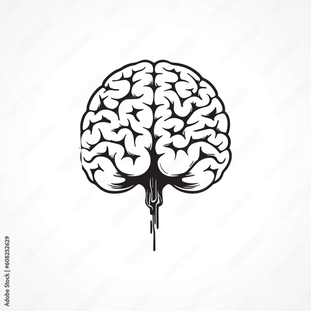 Minimal Modern Brain Logo Design Brain Logo Vector Stock Vector | Adobe ...