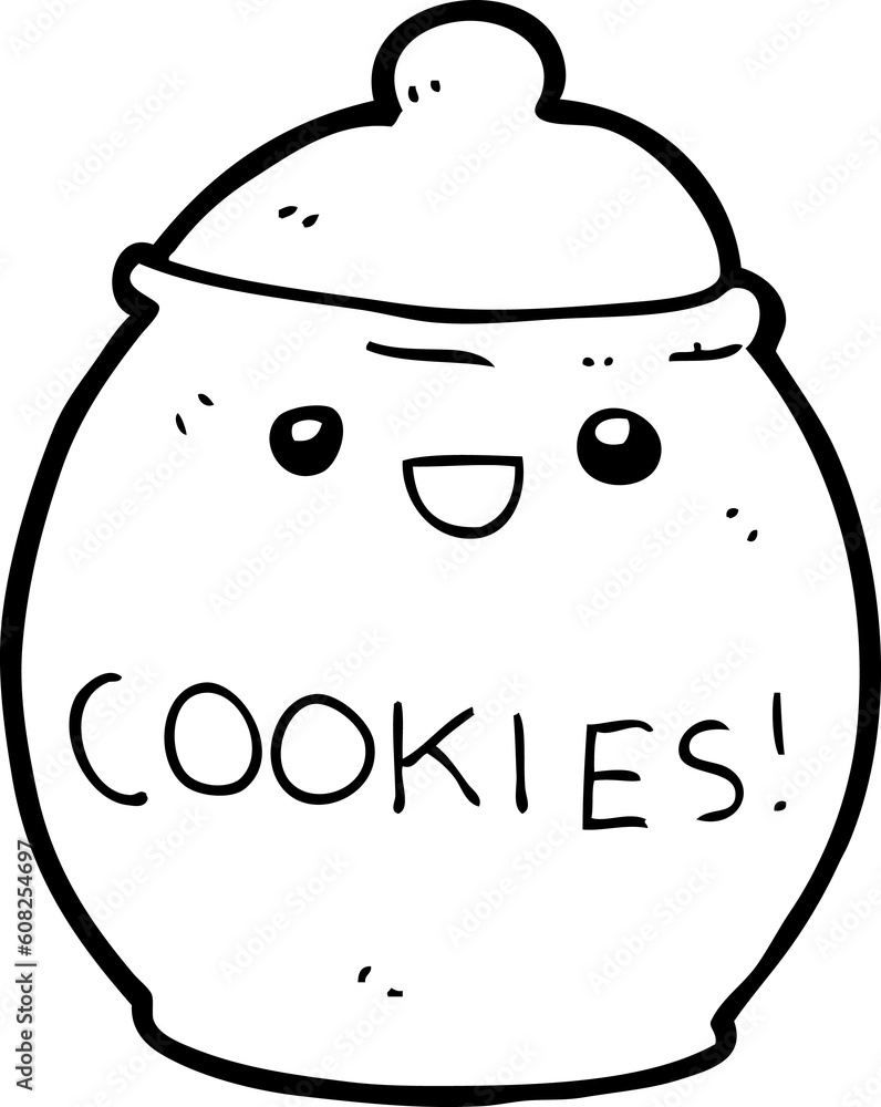 cute cartoon cookie jar Stock Illustration | Adobe Stock