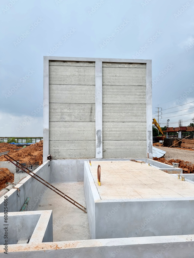 115kV-22kV Substation construction, view of power transformer ...