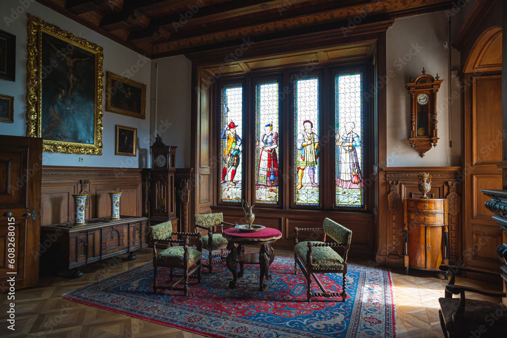 Bojnice, Slovakia - 16th September 2021: Interior of Medieval ...