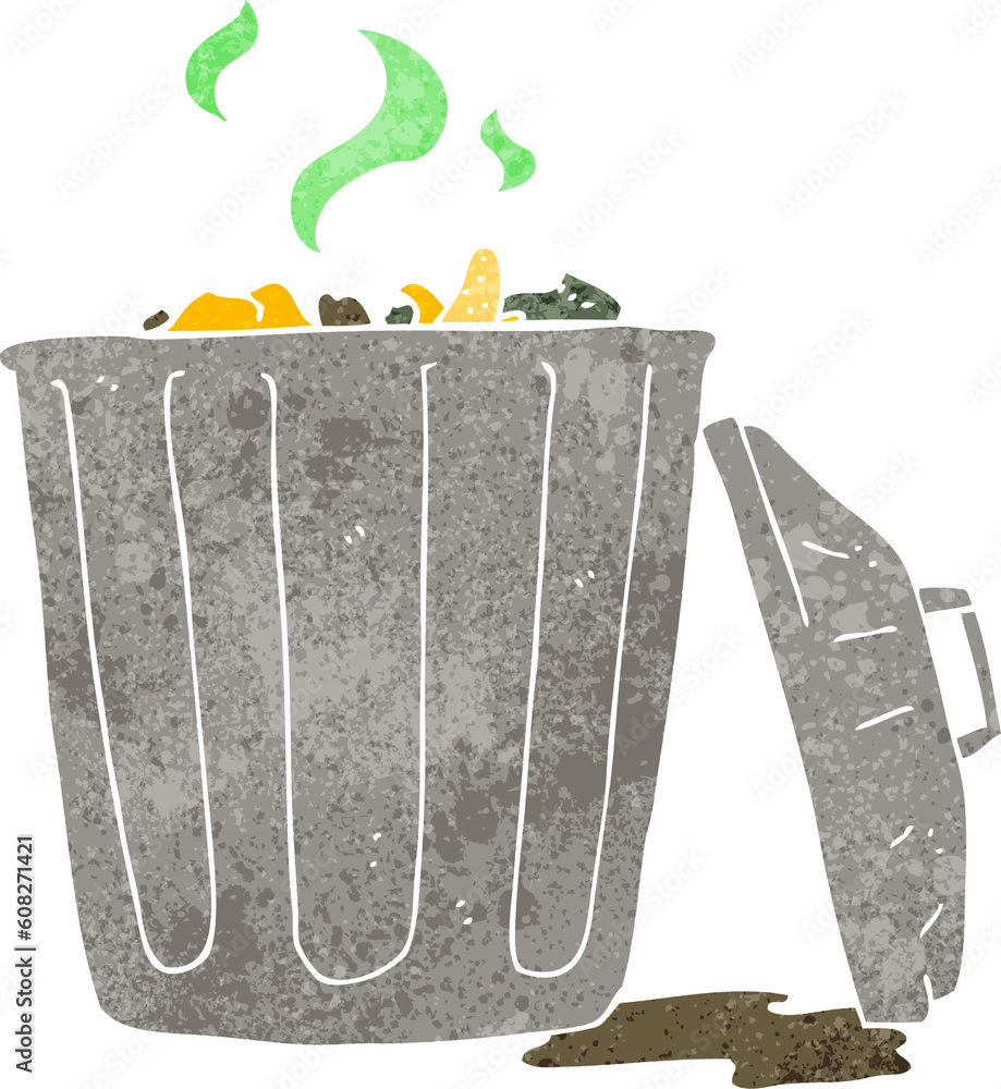 cartoon garbage can Stock Illustration | Adobe Stock