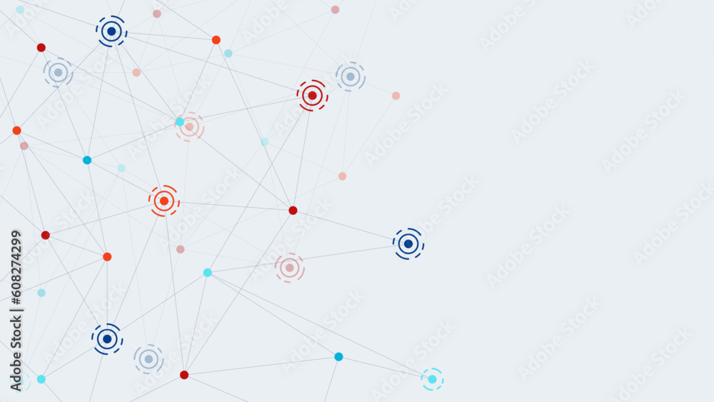 Network connection concept with connected dots and lines. Big data ...