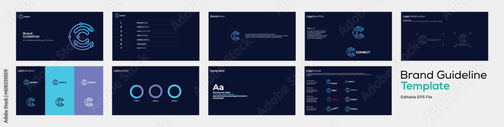Landscape Brand Manual Template, Simple style, and modern layout Brand ...
