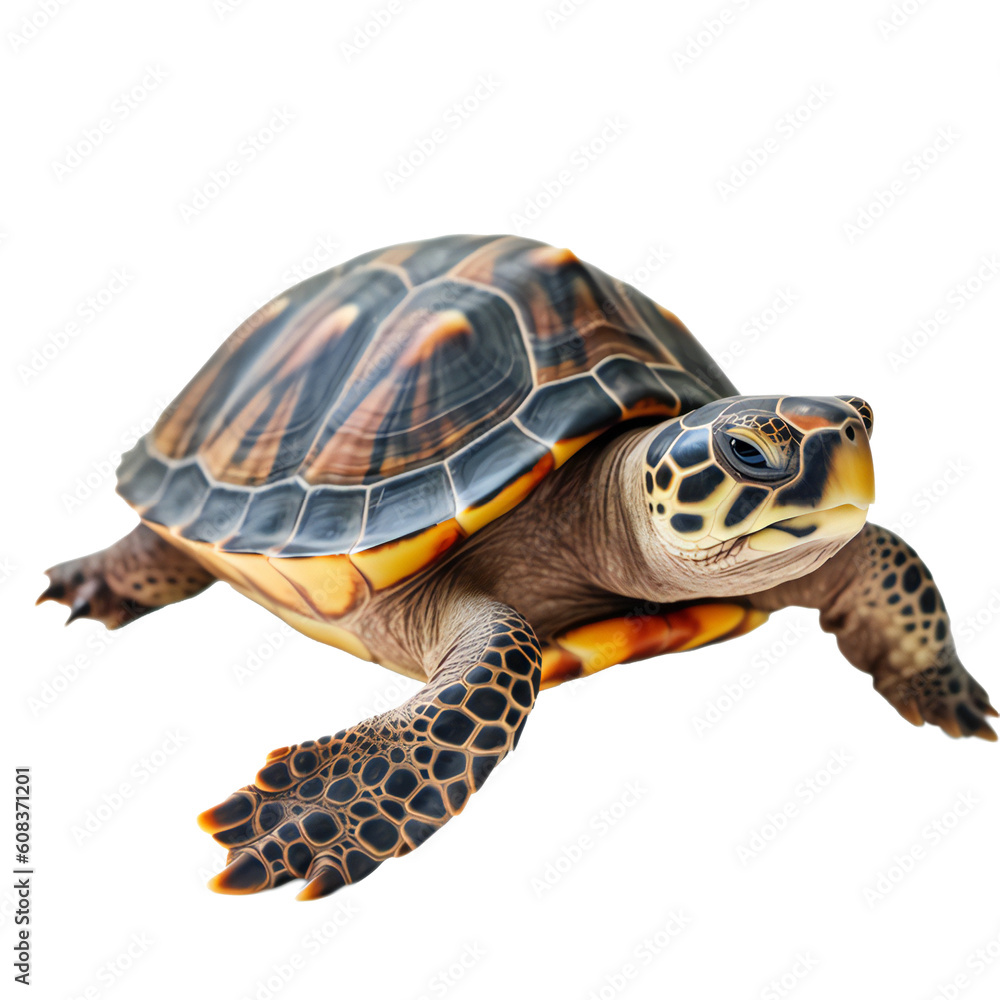 turtle isolated on transparent background. Generative ai art Stock ...
