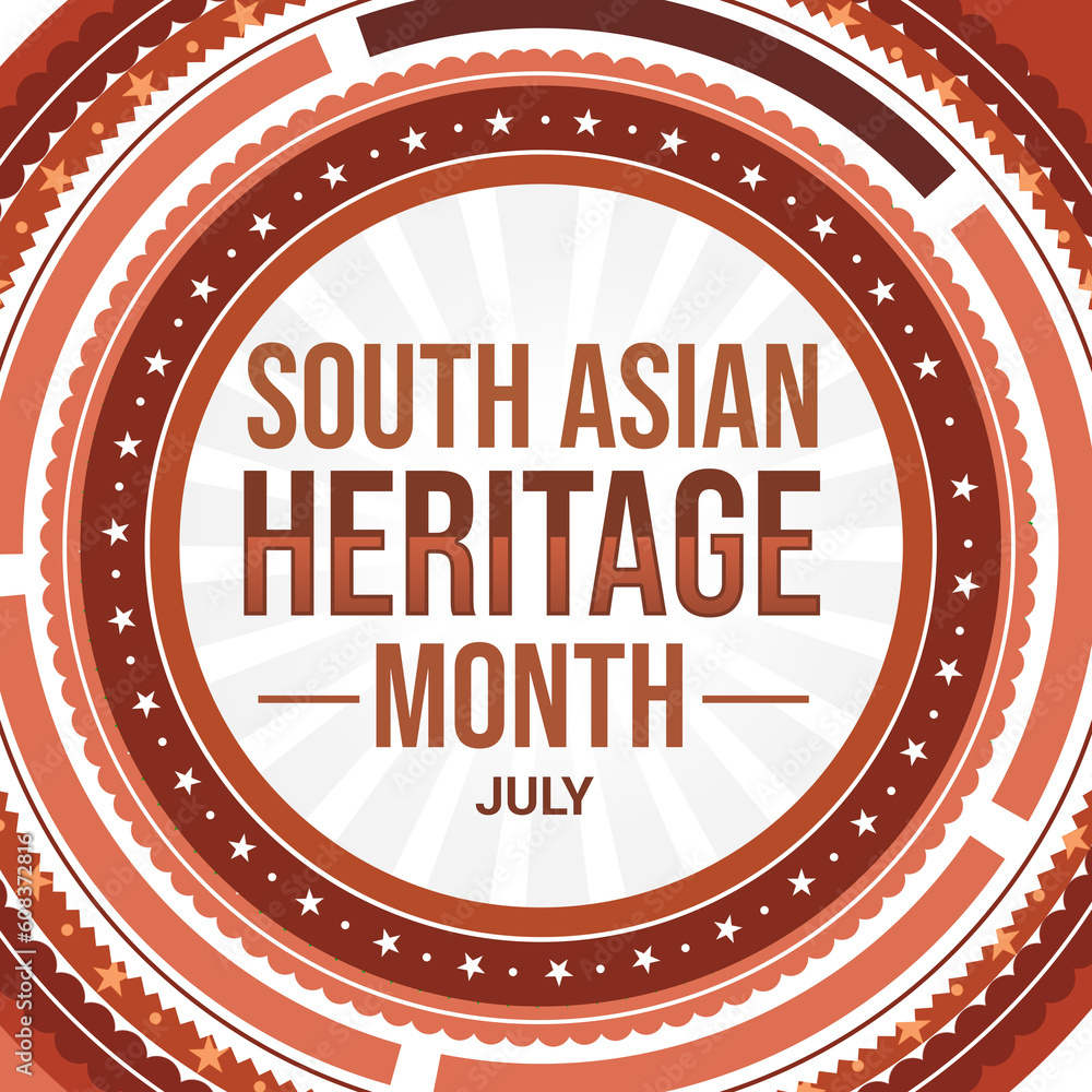 South Asian Heritage month wallpaper with colorful design and ...
