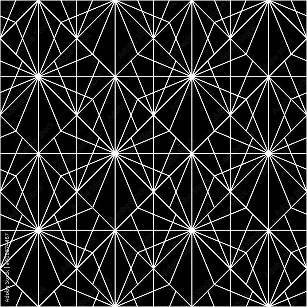 Interlocking polygons tessellation background. Seamless surface pattern ...