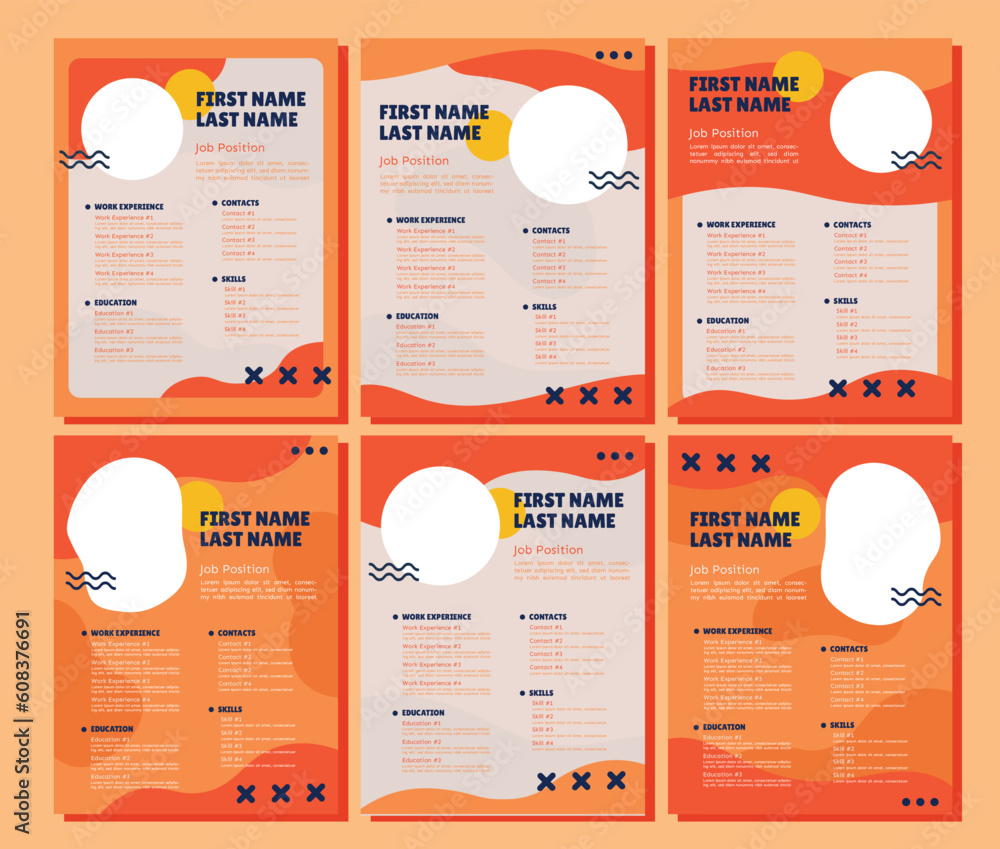 CV templates. Professional resume letterhead, cover letter business ...