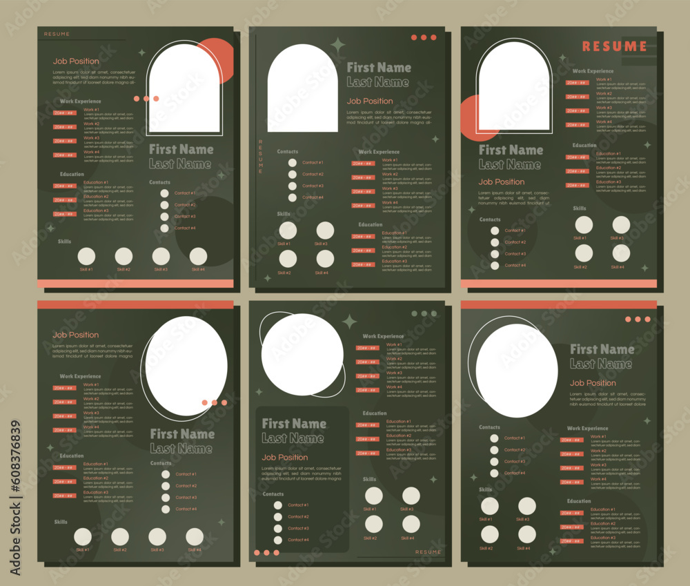 CV templates. Professional resume letterhead, cover letter business ...